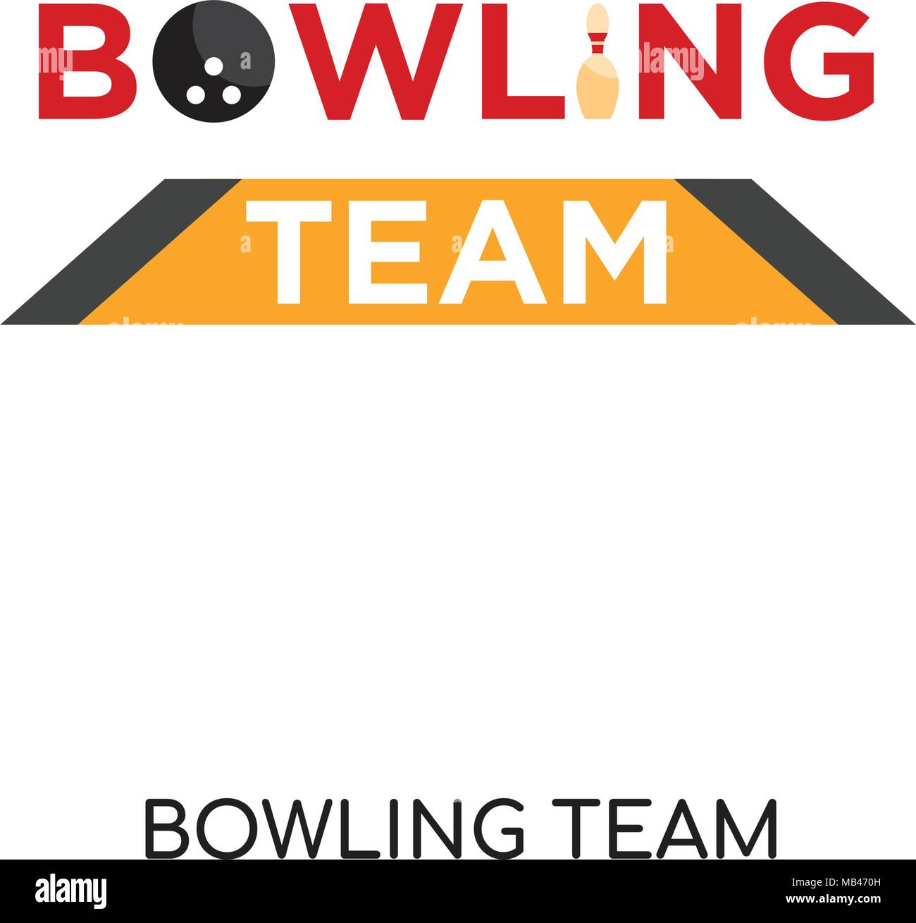 bowling team logo isolated on white background for your web, mobile and ...