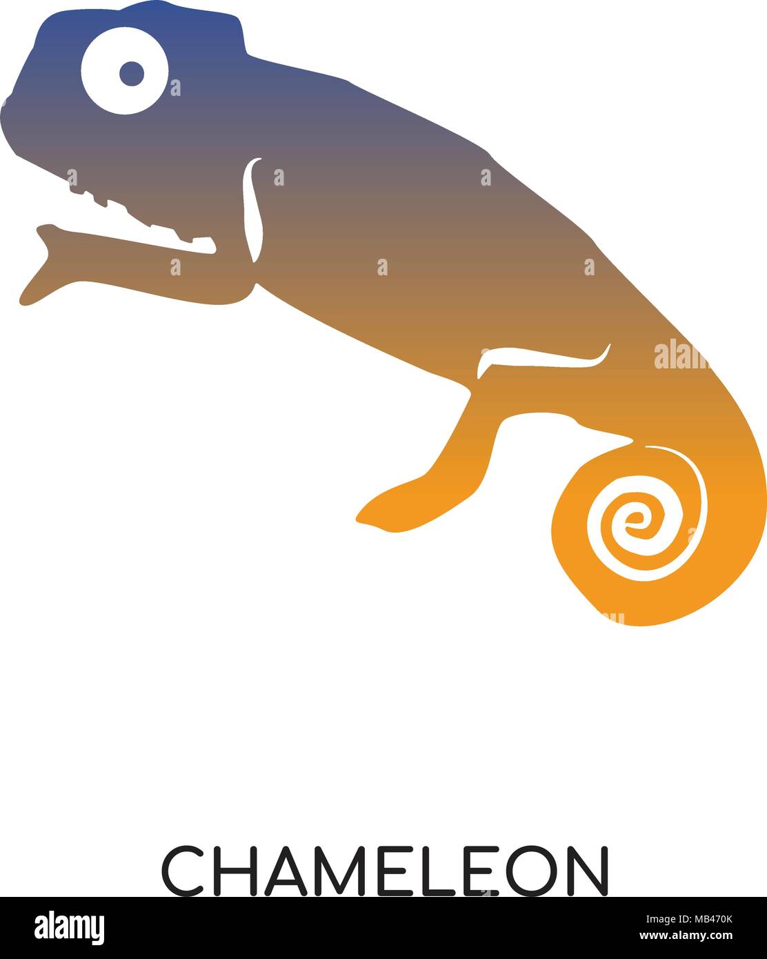 chameleon logo isolated on white background for your web, mobile and ...
