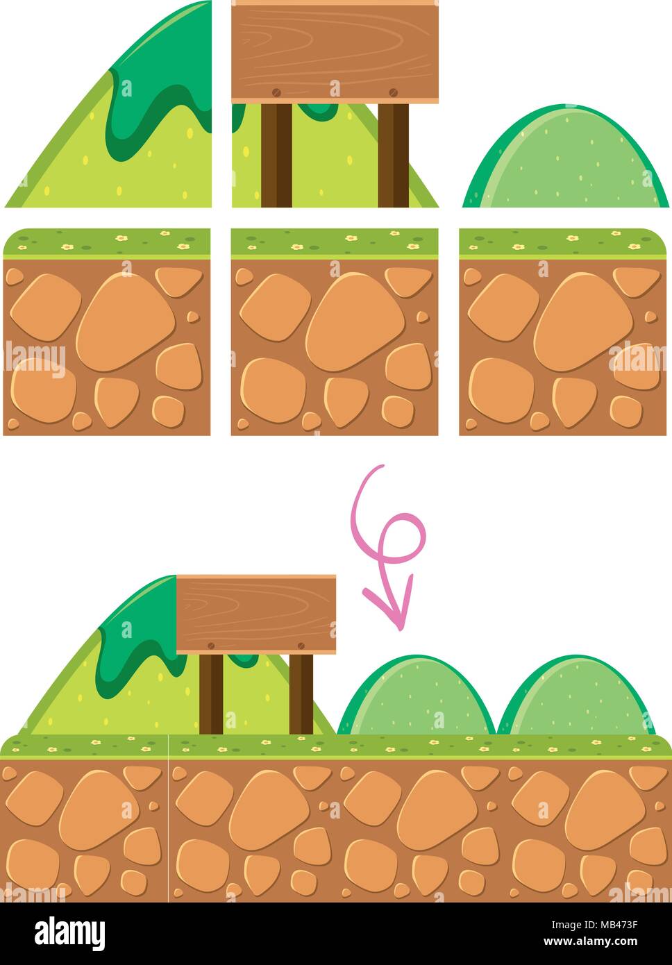 A Game Template Mountain Scene illustration Stock Vector Image & Art ...