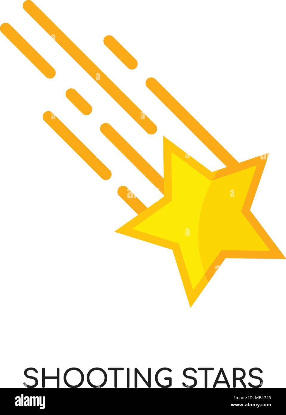 shooting stars logo isolated on white background for your web, mobile ...