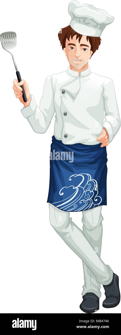 Chef in white uniform illustration Stock Vector Image & Art - Alamy