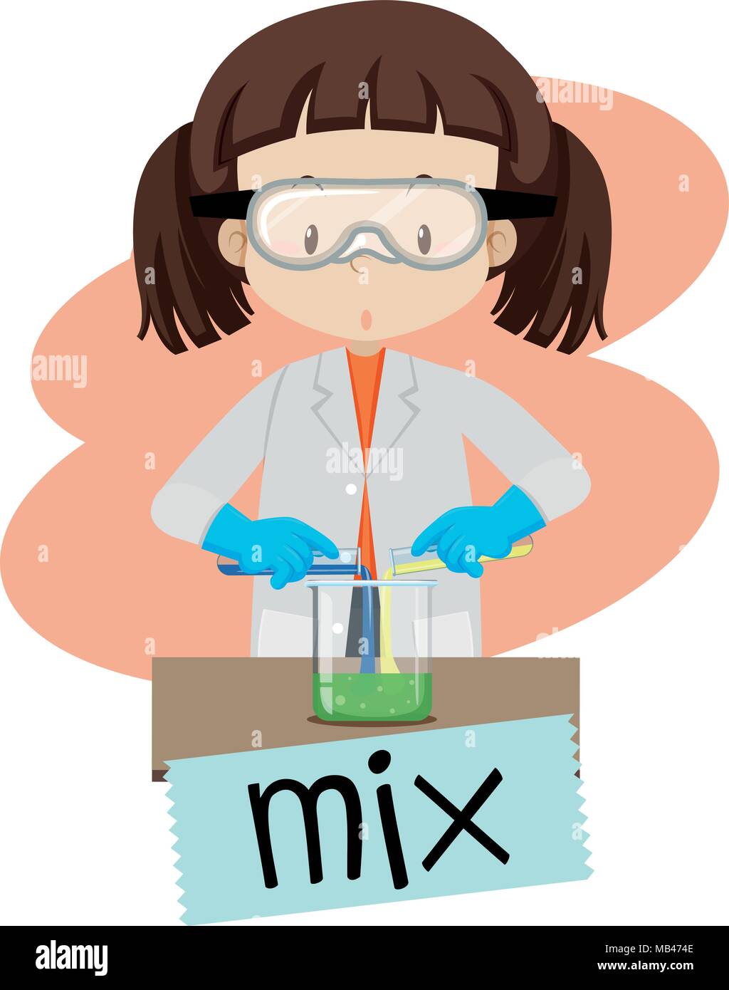 Woman in coat lab Stock Vector Images - Alamy