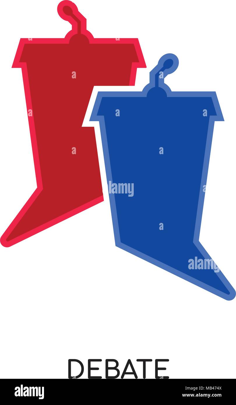 debate logo isolated on white background for your web, mobile and app ...