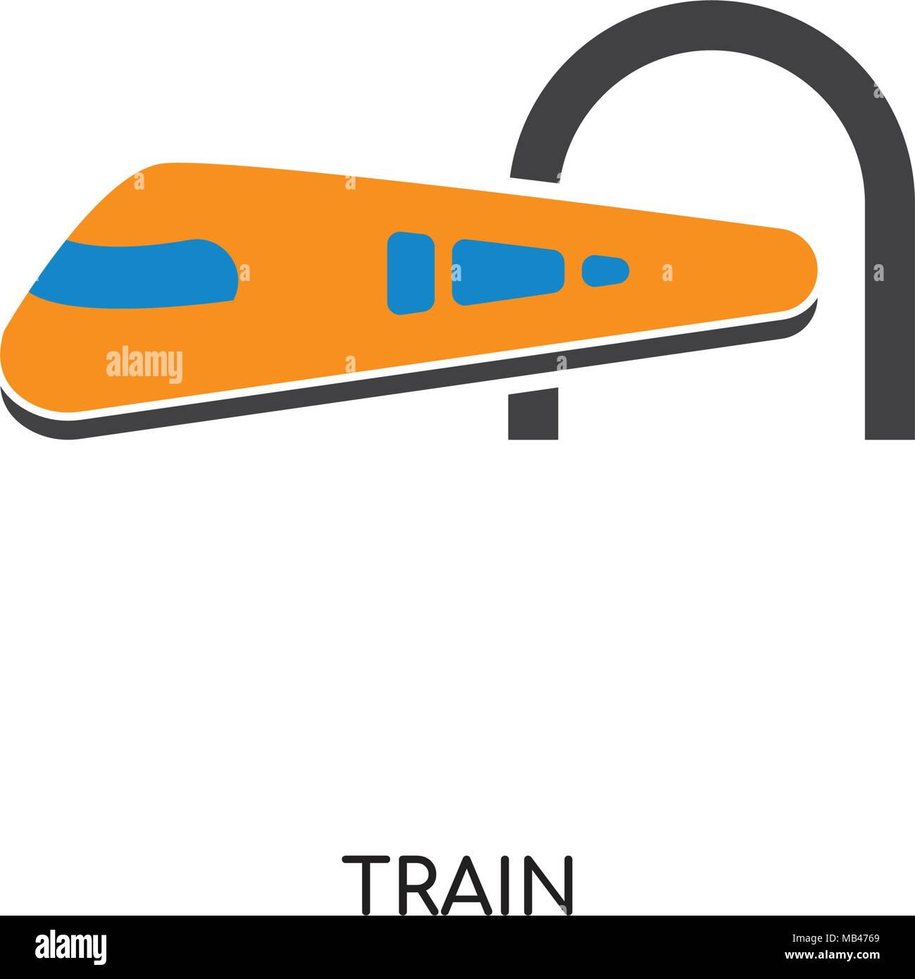 train logo image isolated on white background for your web, mobile and ...