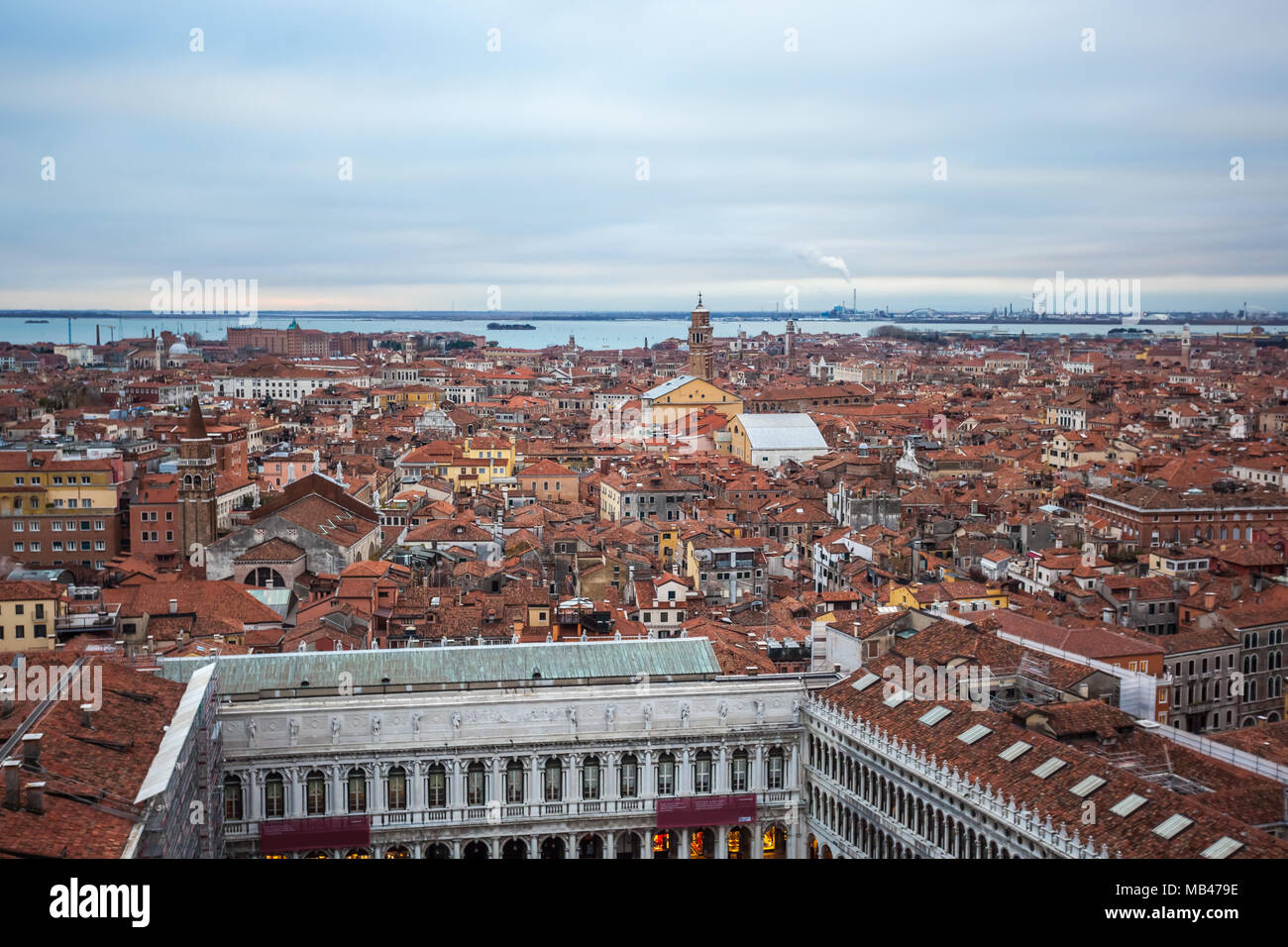 Panoramic view of Venice from the Campanile di San Marco Stock Photo ...