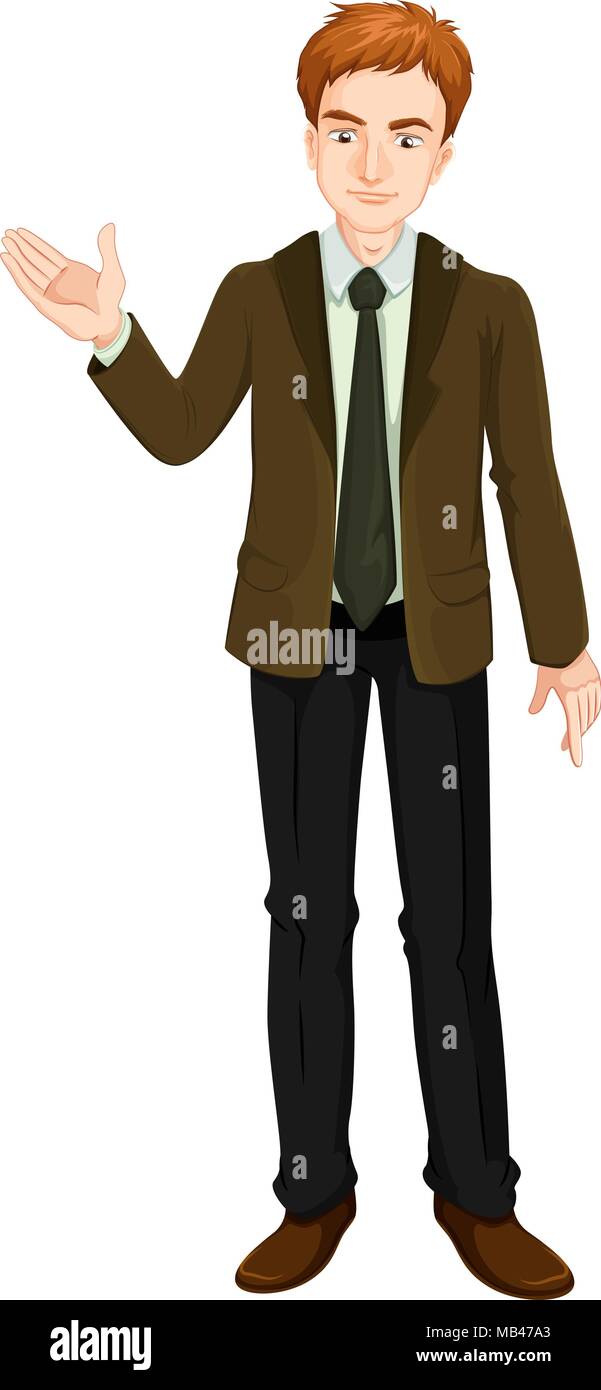 The man in the brown suit Stock Vector Images - Alamy
