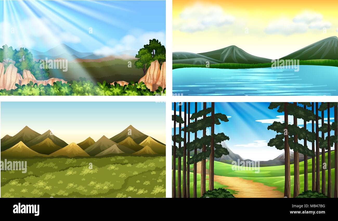 Easy Drawing Of Nature Scenes