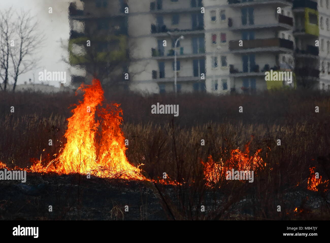 Smoke from large fire in distance hi-res stock photography and images ...