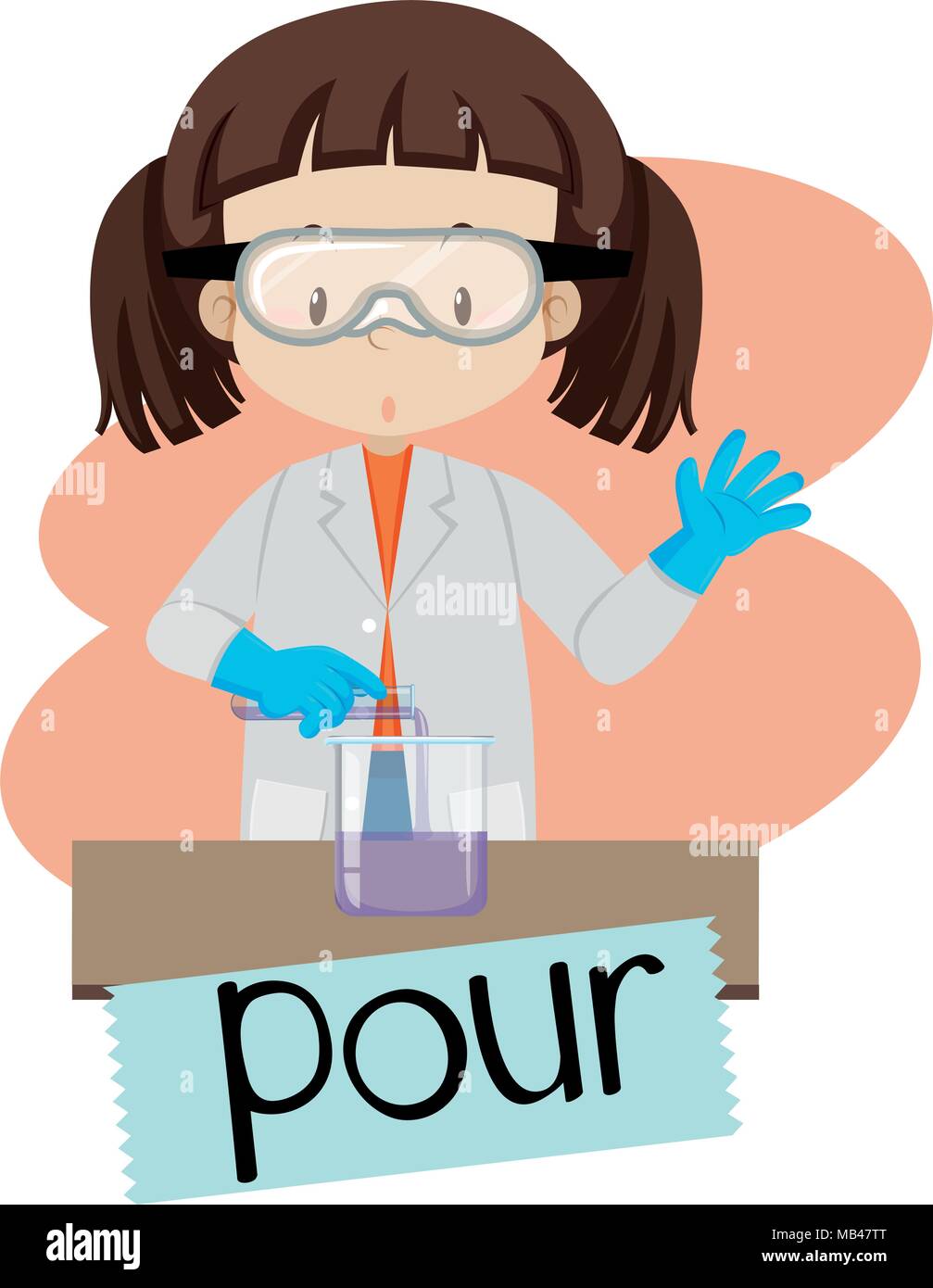 A Student in Science Class illustration Stock Vector Image & Art - Alamy