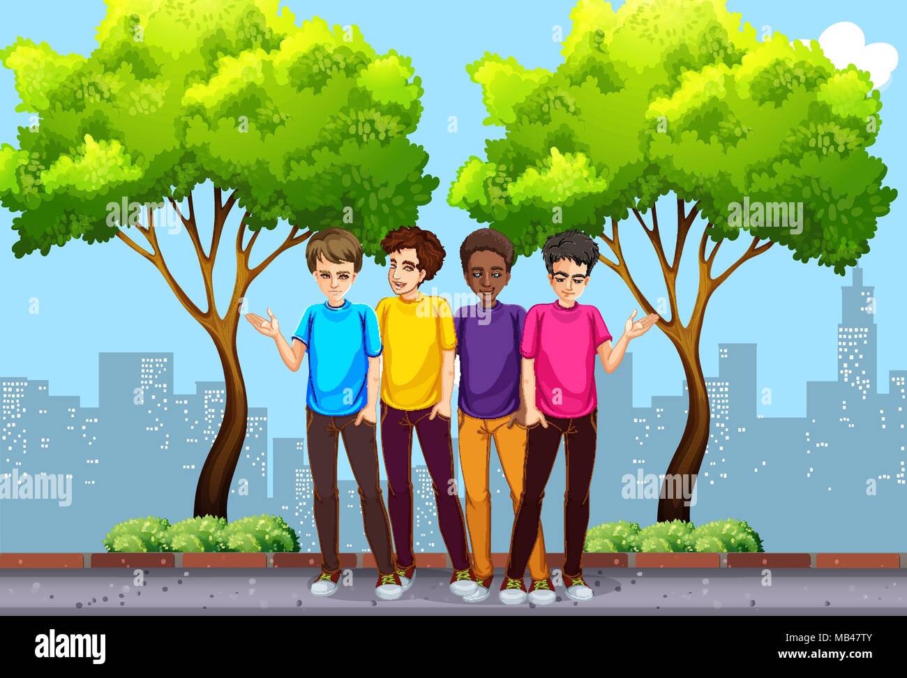 Guys hanging out Stock Vector Images - Alamy