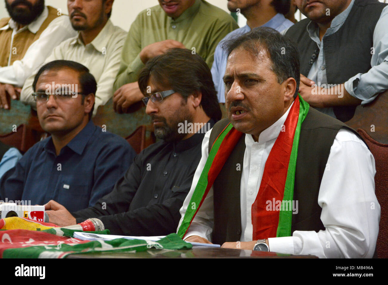 Quetta, Pakistan. 6th Apr, 2018. Leader Pakistan Tehrik Insaf Mr. Syed ...