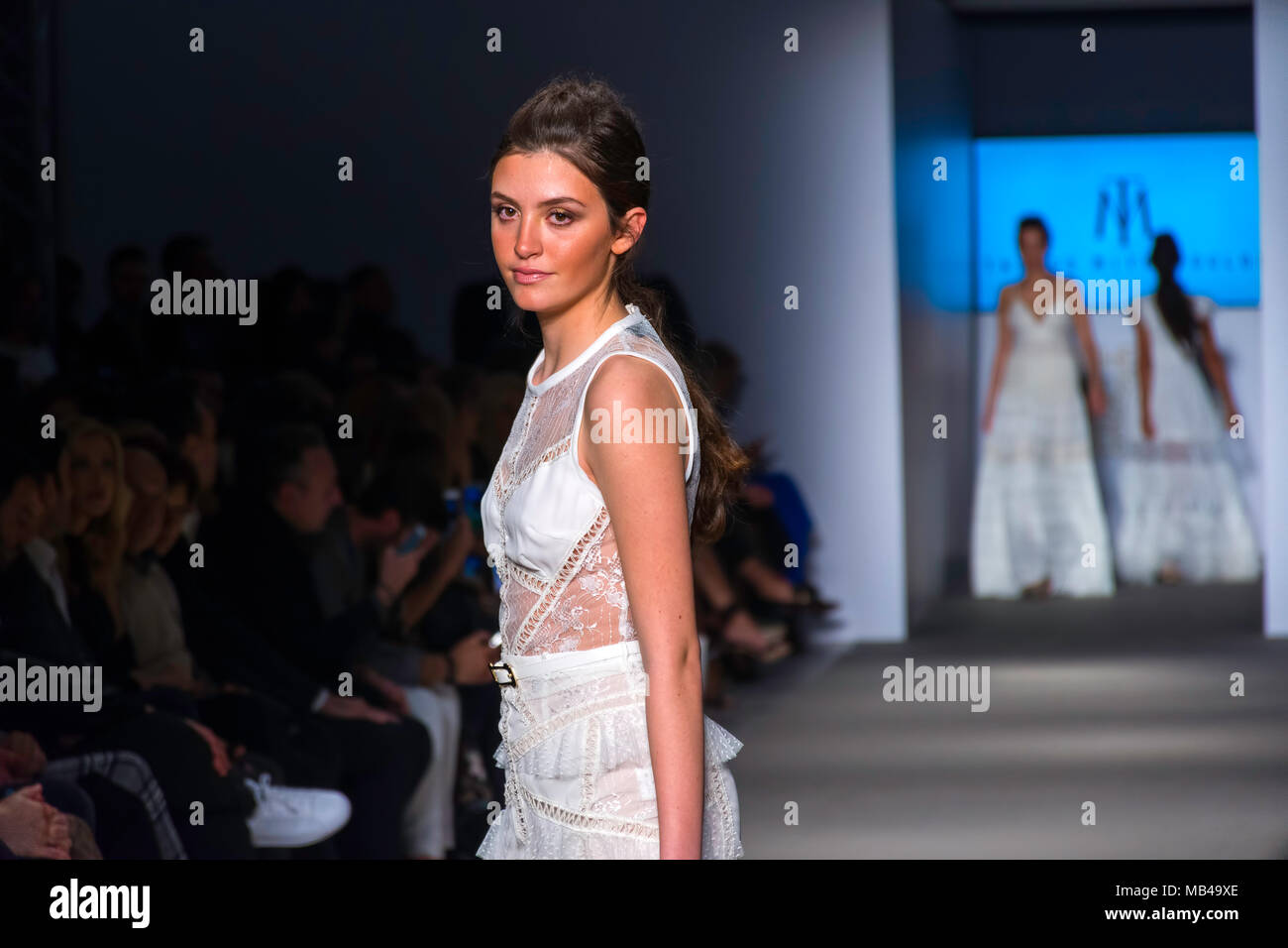 Models walk runway for Athens Fashion Week Stock Photo - Alamy