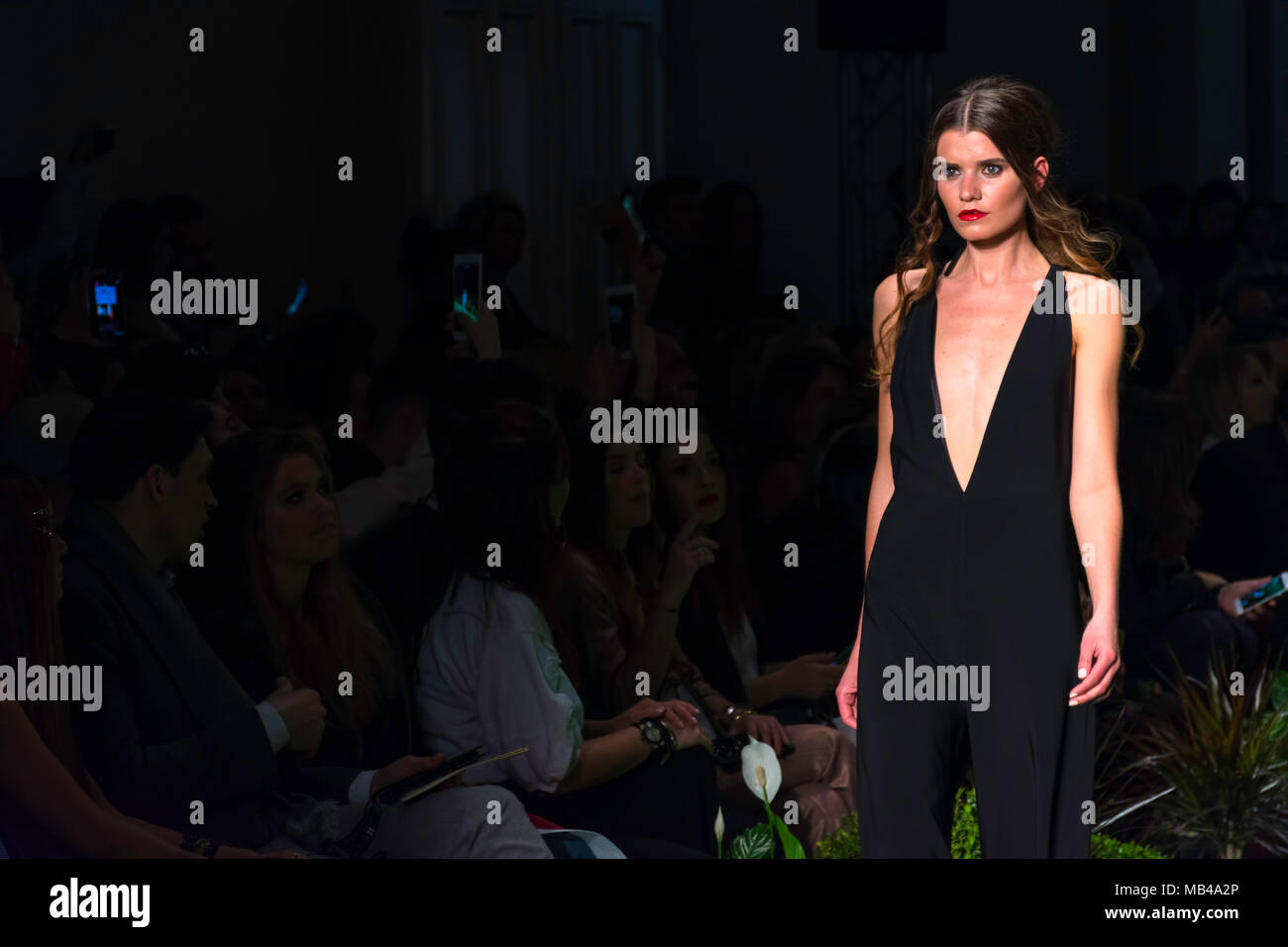 Models walk runway for Athens Fashion Week Stock Photo - Alamy
