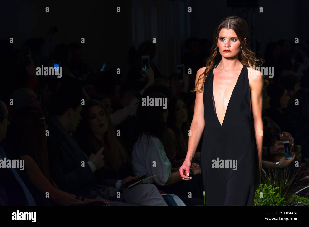 Models walk runway for Athens Fashion Week Stock Photo - Alamy