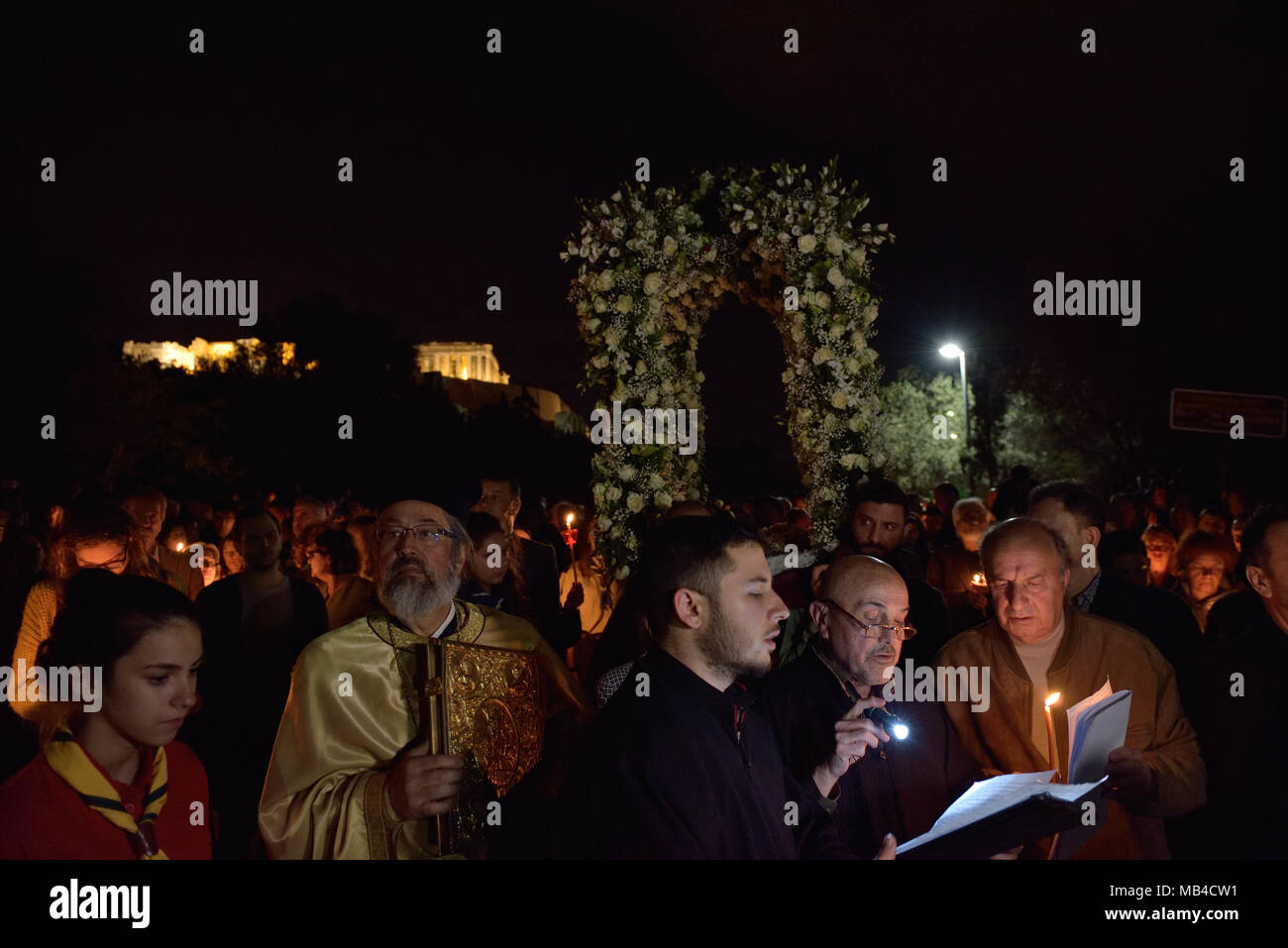 Athens, Greece, 6th April, 2018. A Greek Orthodox Epitaphios, a ...
