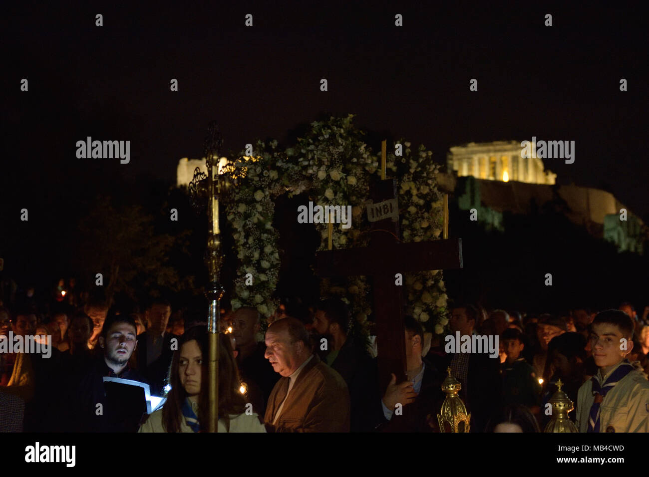 Athens, Greece, 6th April, 2018. A Greek Orthodox Epitaphios, a ...