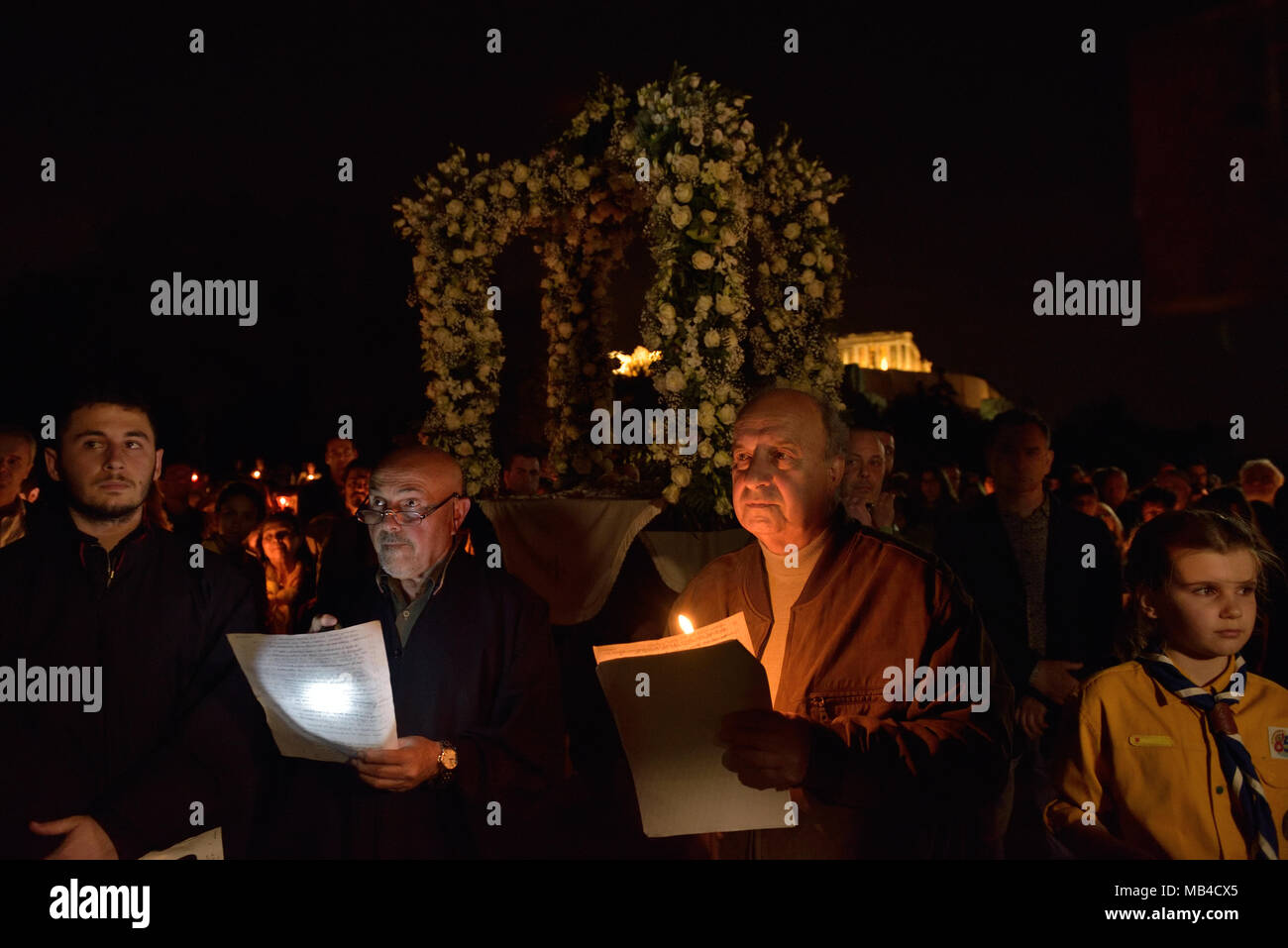 Athens, Greece, 6th April, 2018. A Greek Orthodox Epitaphios, a ...