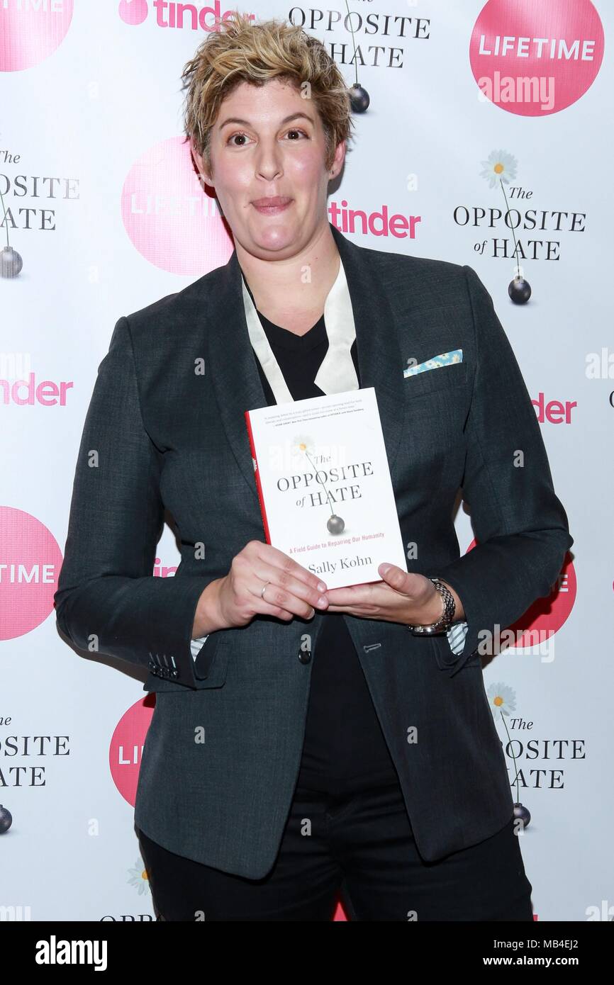 New York, NY, USA. 6th Apr, 2018. Sally Kohn at arrivals for Sally Kohn ...