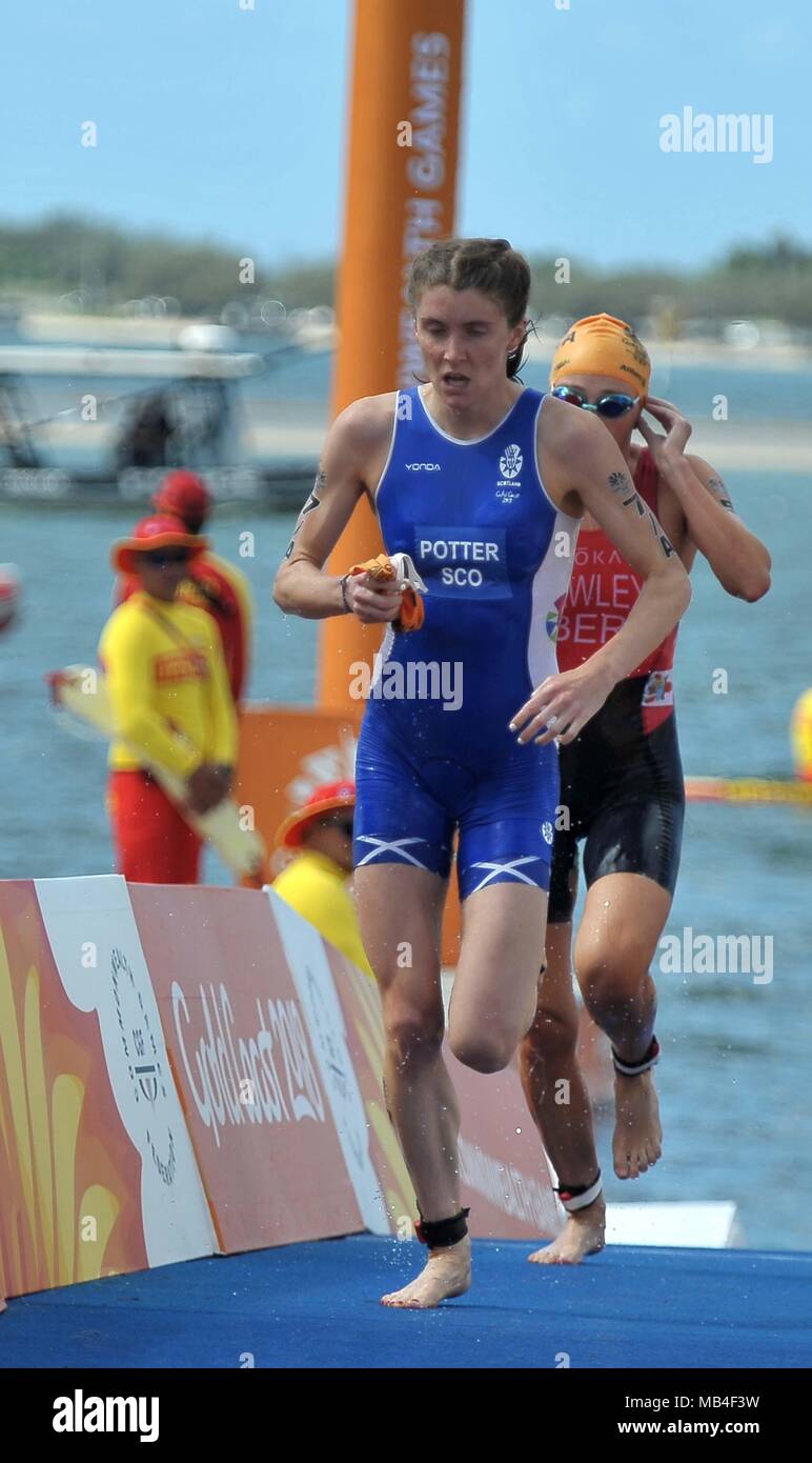 Queensland, Australia. 7th April 2018. Beth Potter (SCO). Mixed Team ...