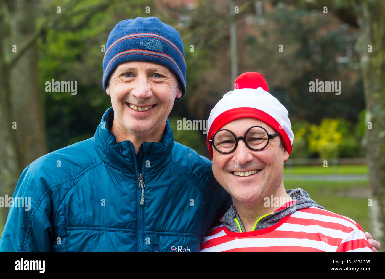 Poole, Dorset, UK. 7th April, 2018. Where's Wally Poole Park Run. Poole ...