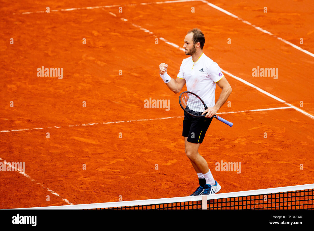 Valencia, Spain. 7th April, 2018. German tennis player Tim Puetz during ...