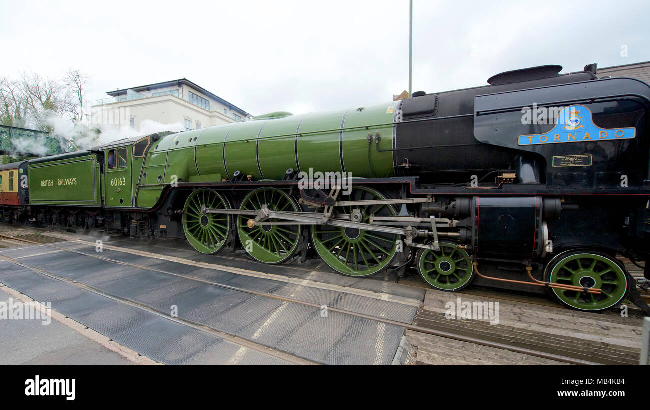 Tornado in Surrey. The Belmond "Paddington Afternoon Tea Train" LNER A1 ...
