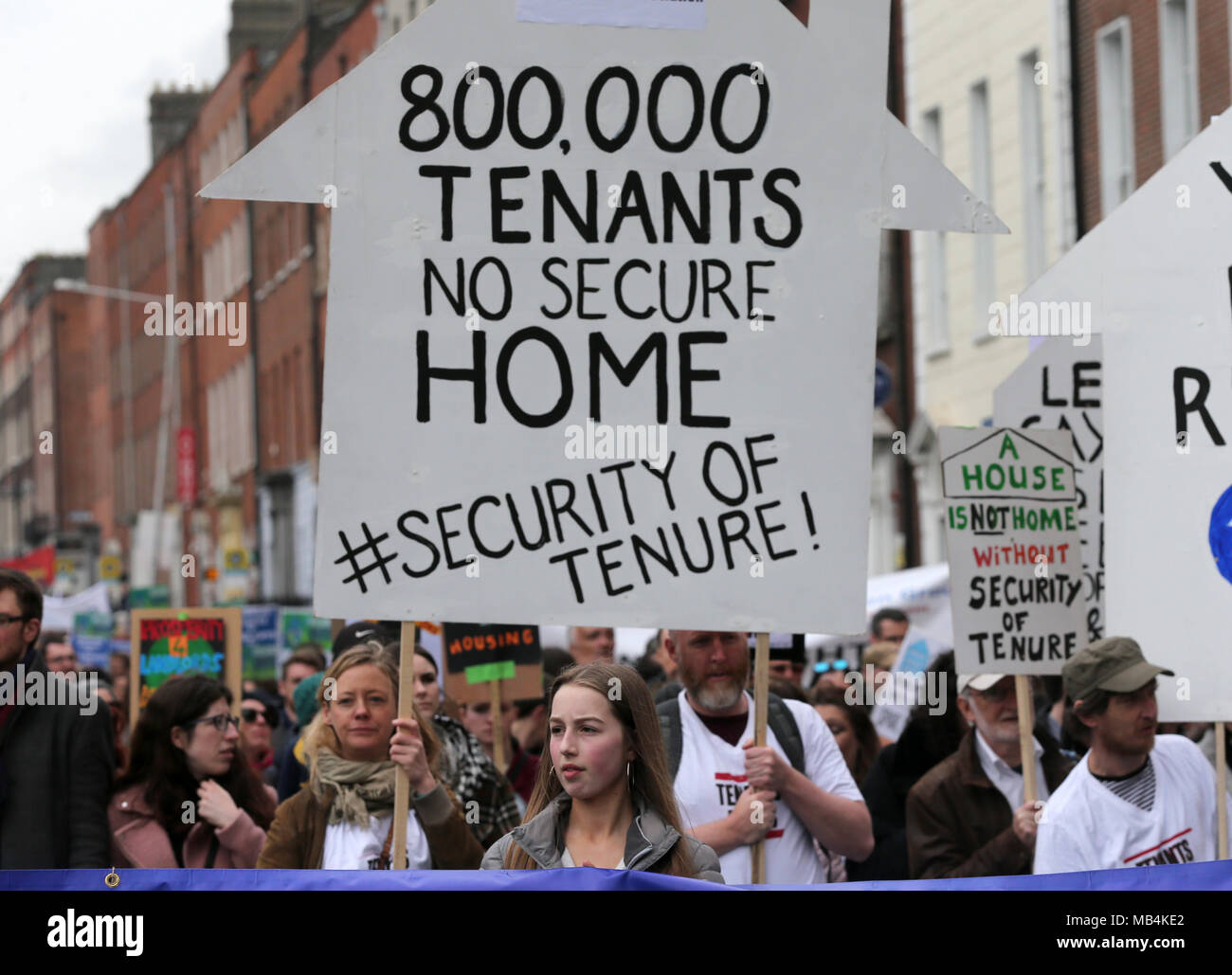 Dublin, Ireland. 7th April 2018. Members of the public march from ...
