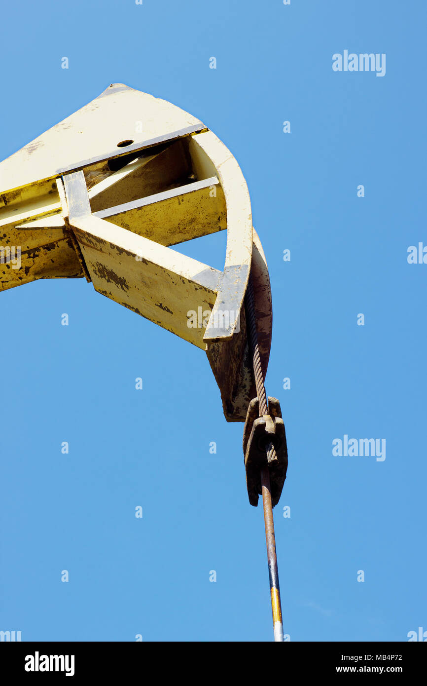 Part of the oil pump-rocking at the well Stock Photo - Alamy