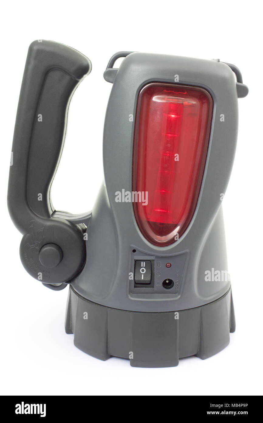 Flashlight for emergency signaling lamp with a red Stock Photo - Alamy