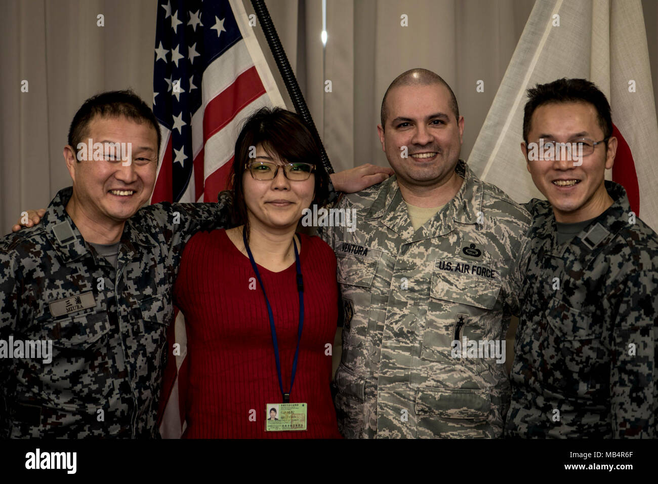 Japan Air Self-Defense Force Warrant Officer Junji Miura, left, the 3rd ...