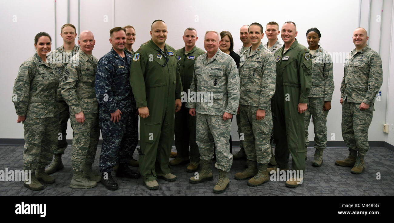 Major General Fred Stoss, 20th Air Force commander, and Chief Master ...