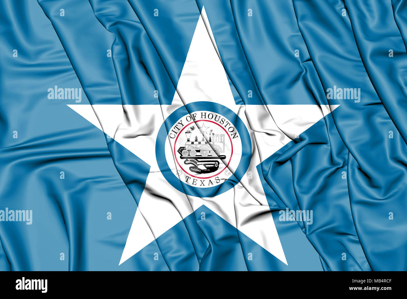 3D Flag of Houston (Texas), USA. 3D Illustration Stock Photo - Alamy