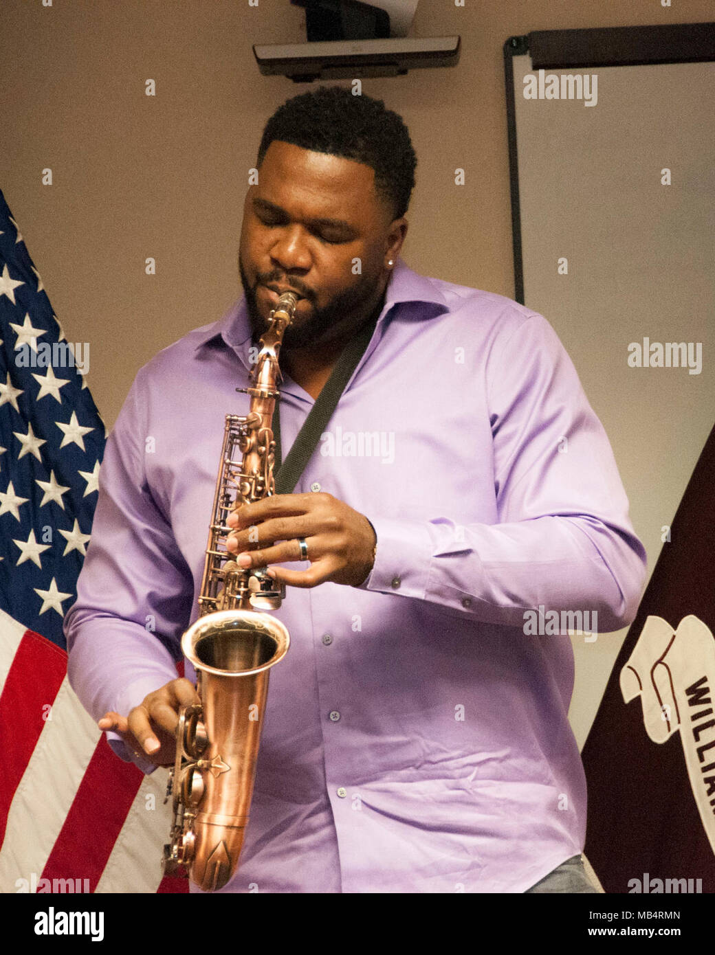 Joseph Kennerly performs a musical rendition of “Lift up your voice and ...
