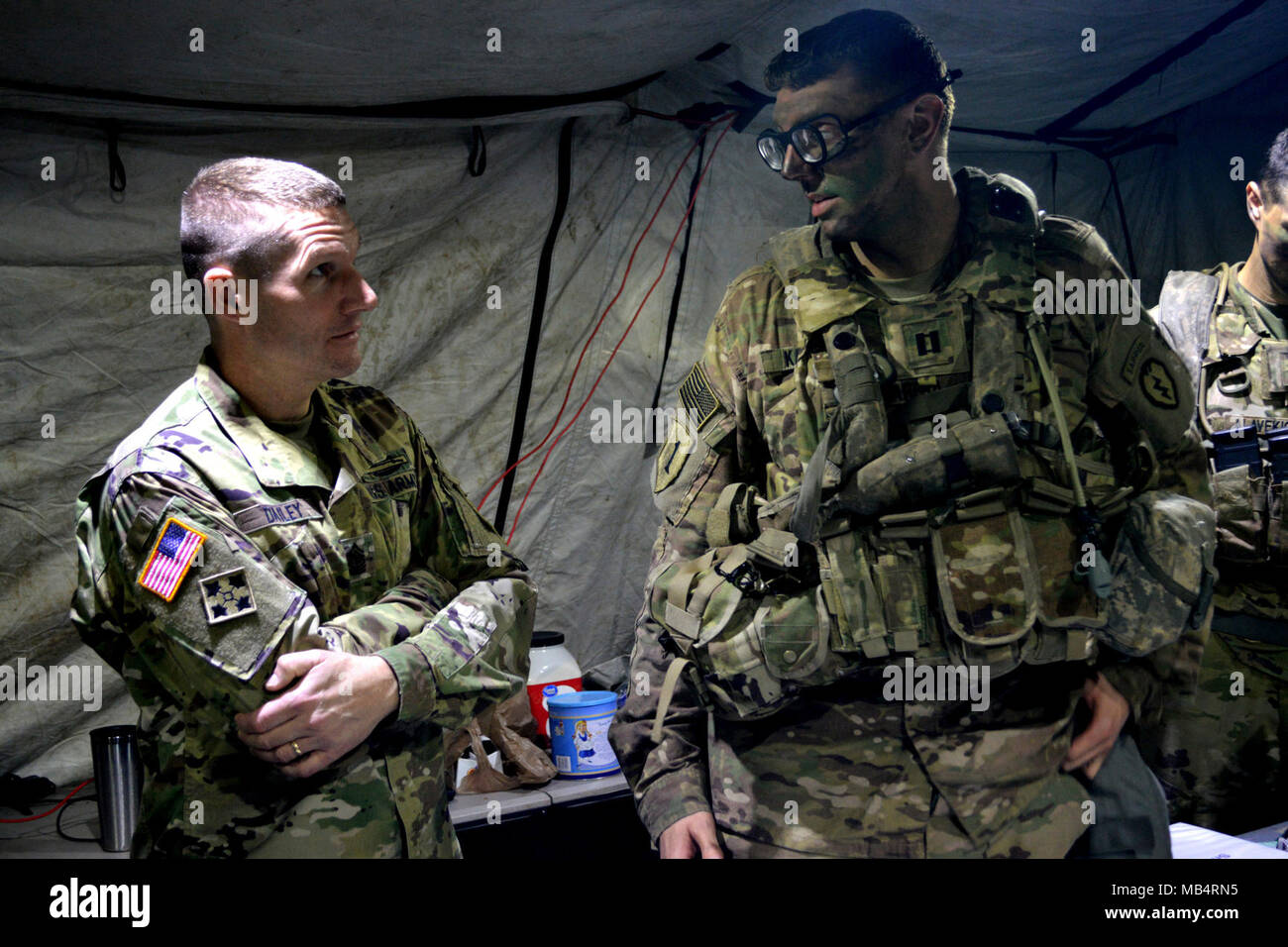 Capt. Stanley Kareta (right), assigned to Headquarters and Headquarters ...