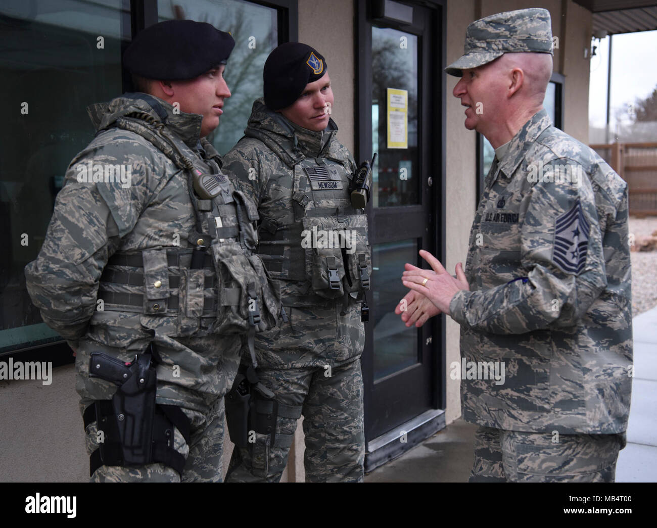 Chief Master Sergeant Thomas Good, 20th Air Force command chief, speaks ...