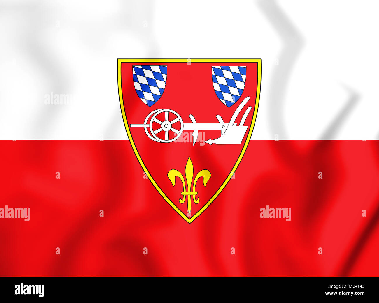 3D Flag of Straubing (Lower Bavaria), Germany. 3D Illustration Stock ...