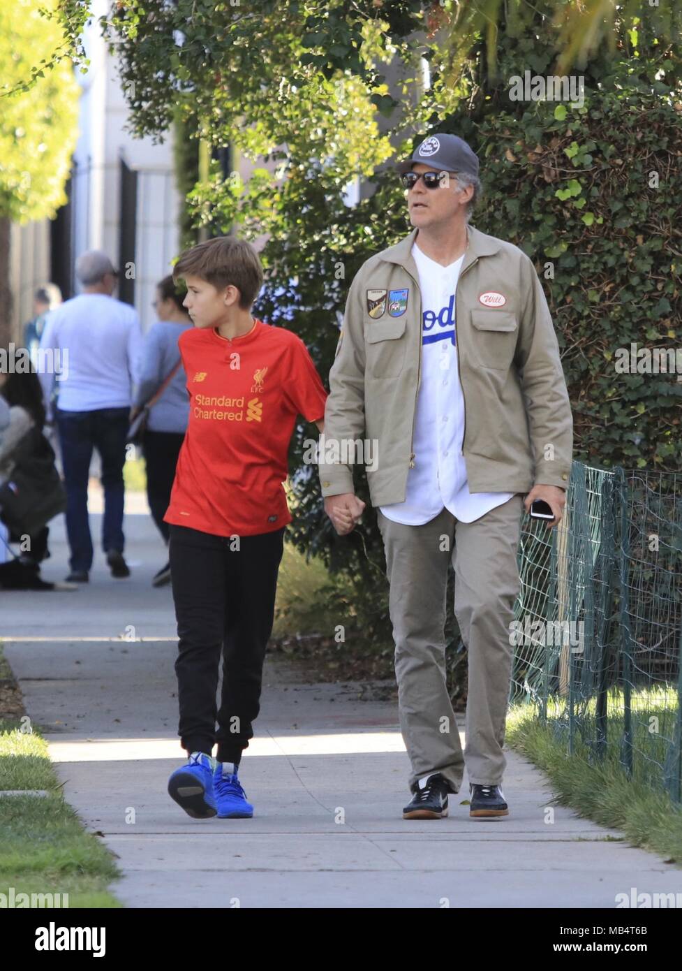 Will Ferrell spends the day out with his son Mattias Featuring: Will ...