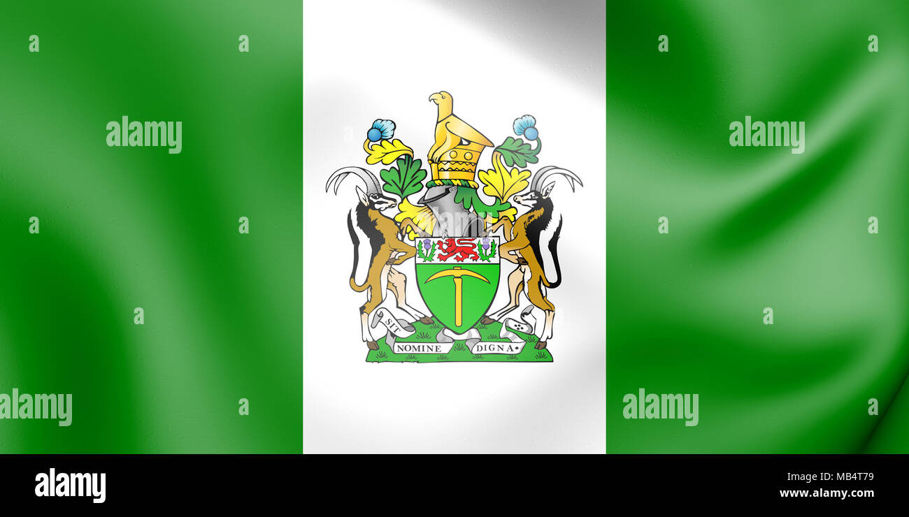 3D Flag of the Rhodesia. 3D Illustration Stock Photo - Alamy