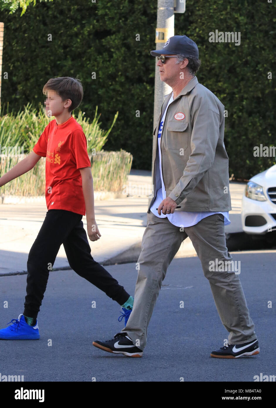 Will Ferrell spends the day out with his son Mattias Featuring: Will ...