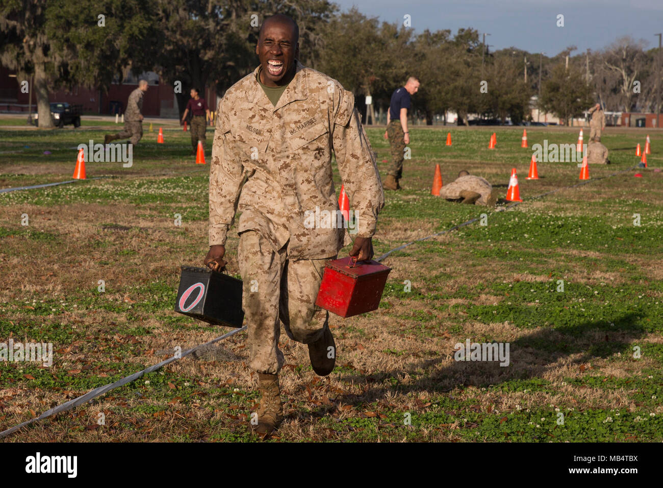 U.S. Marine Corps Rct. Treyvon Nelson with platoon 3017, Mike Company ...