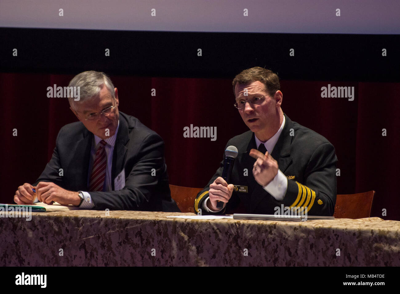 Capt. David Whittaker (right), U.S. Navy Bureau of Medicine and Surgery ...