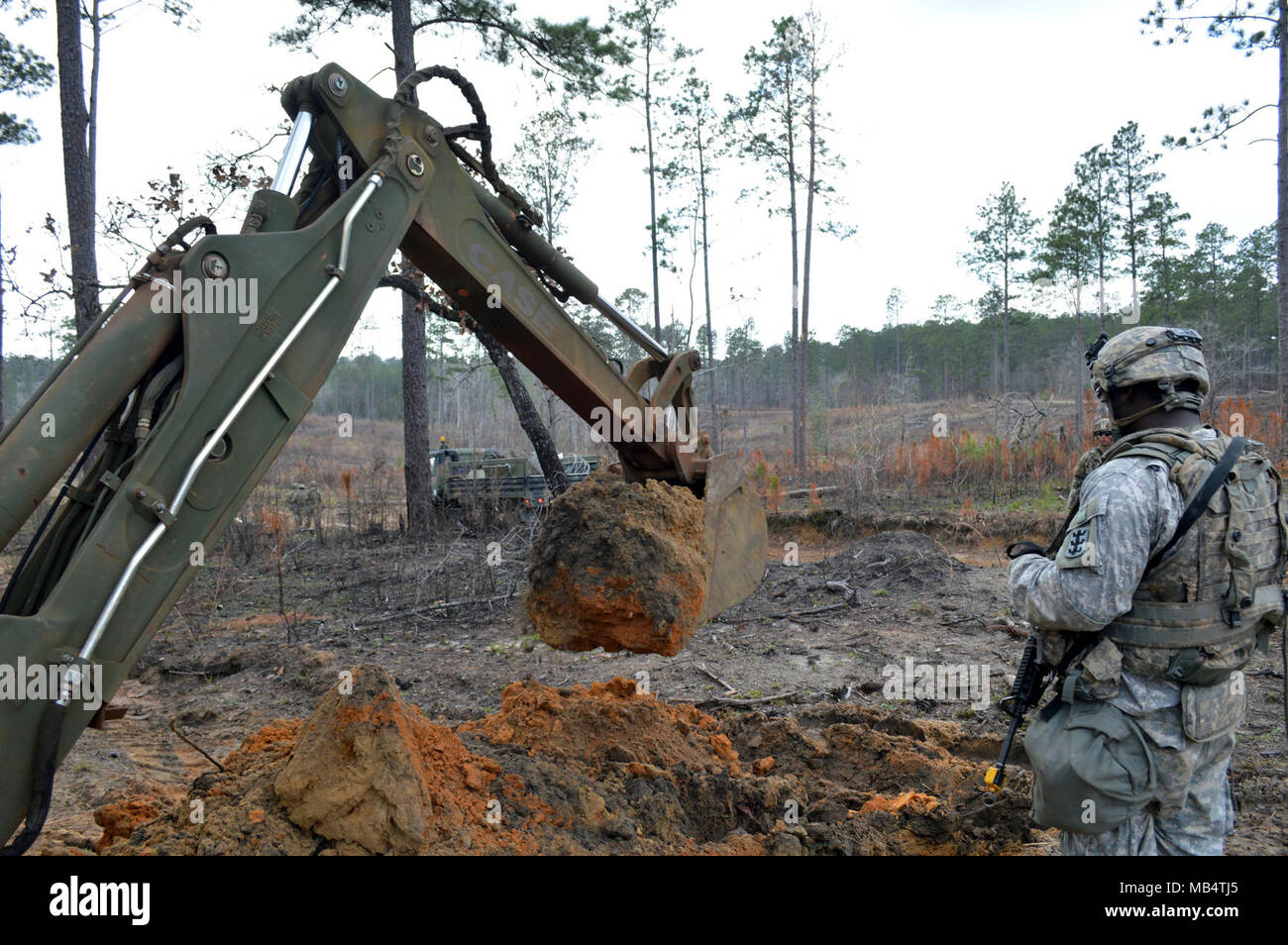A Soldier assigned to the 84th Engineer Battalion, 130th Engineer ...
