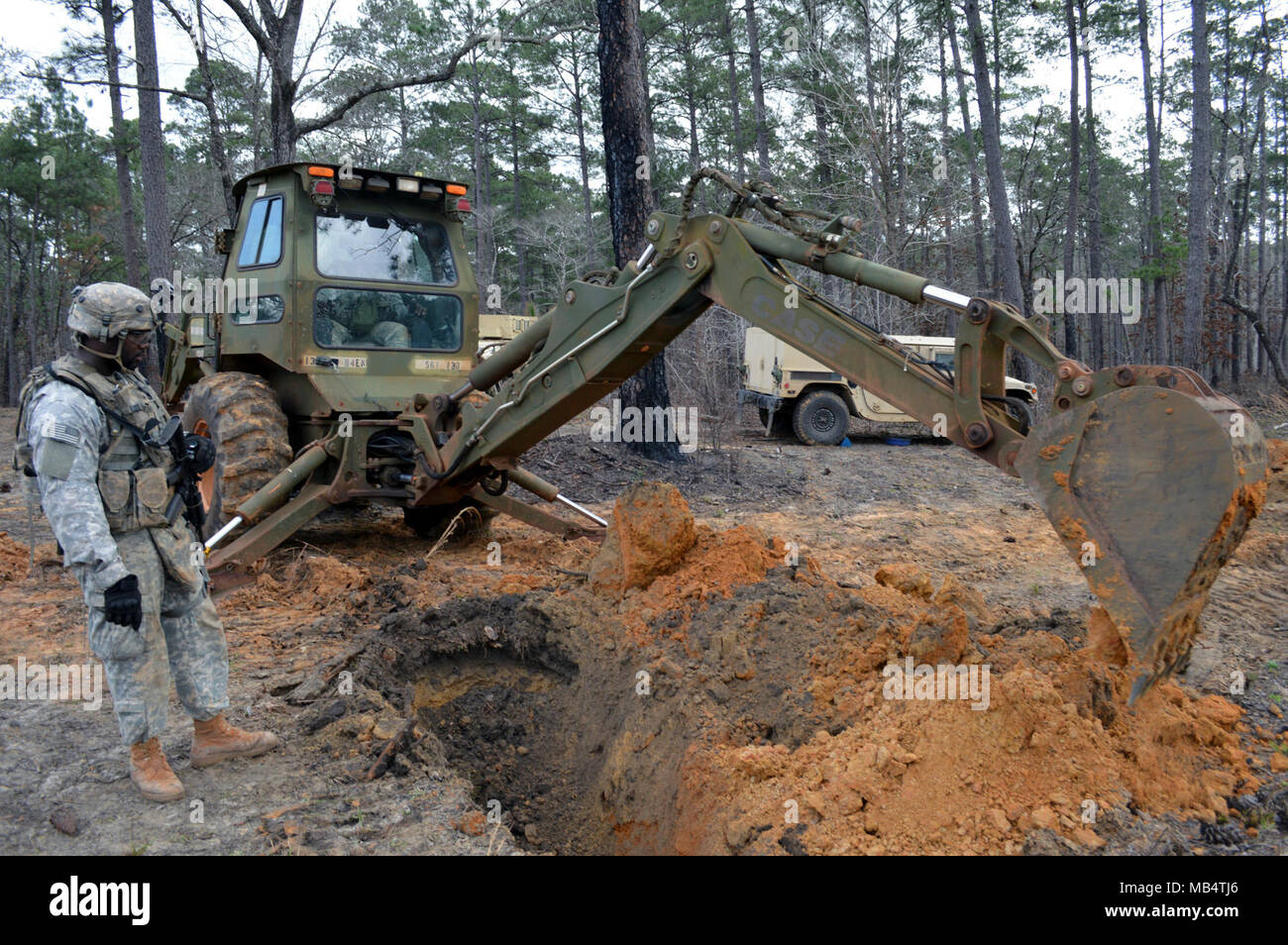 A Soldier assigned to the 84th Engineer Battalion, 130th Engineer ...