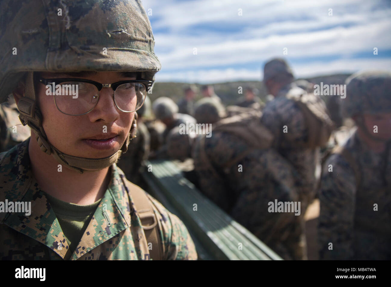 A combat engineer with the 7th engineer support battalion esb hi-res ...
