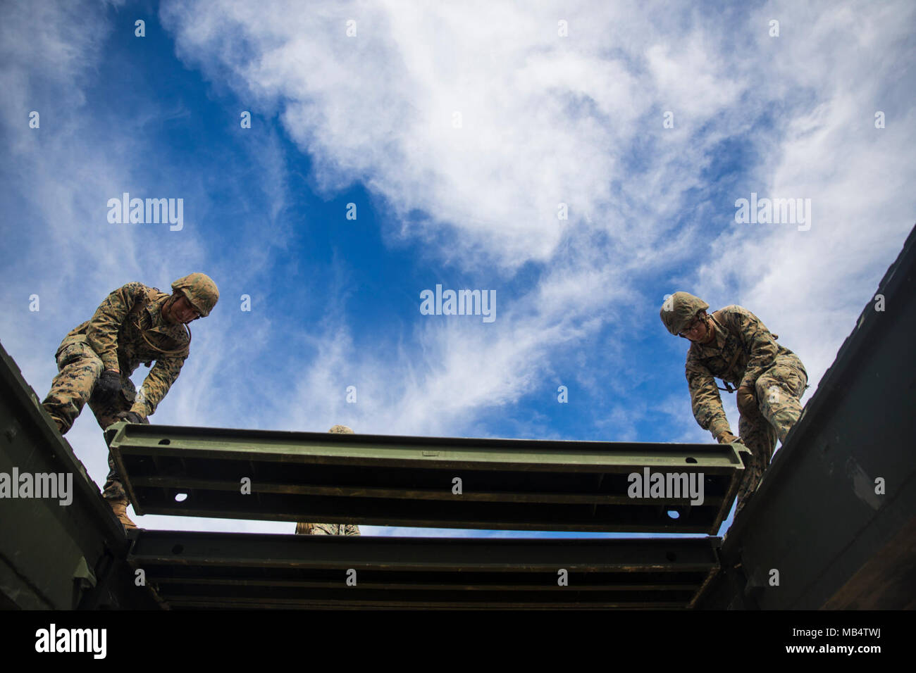 U.S. Marines with Bridge Company, 7th Engineer Support Battalion, 1st ...