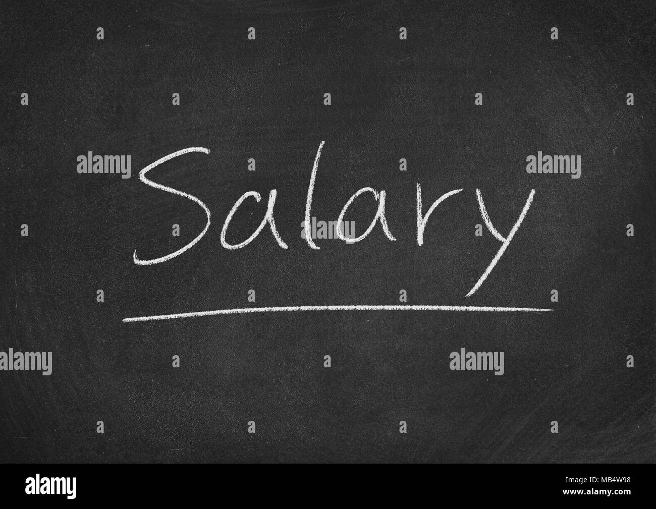 salary concept word on a blackboard background Stock Photo - Alamy