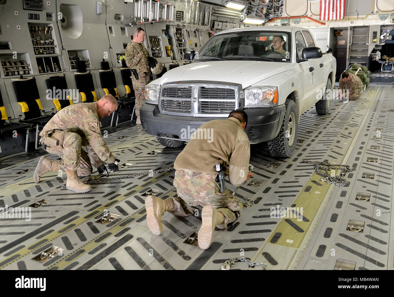 Airmen of the 455th Expeditionary Logistics Readiness Squadron central ...