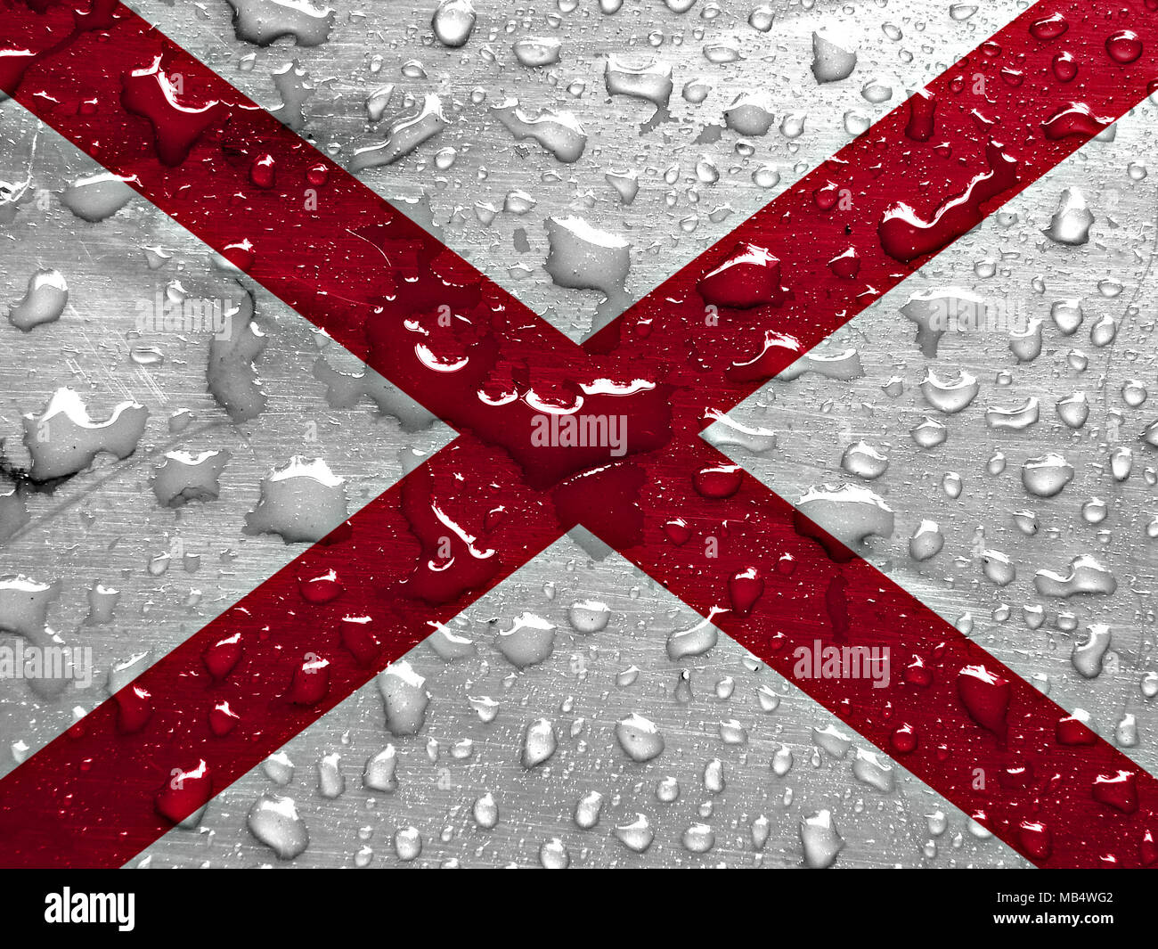 flag of Alabama with rain drops Stock Photo - Alamy