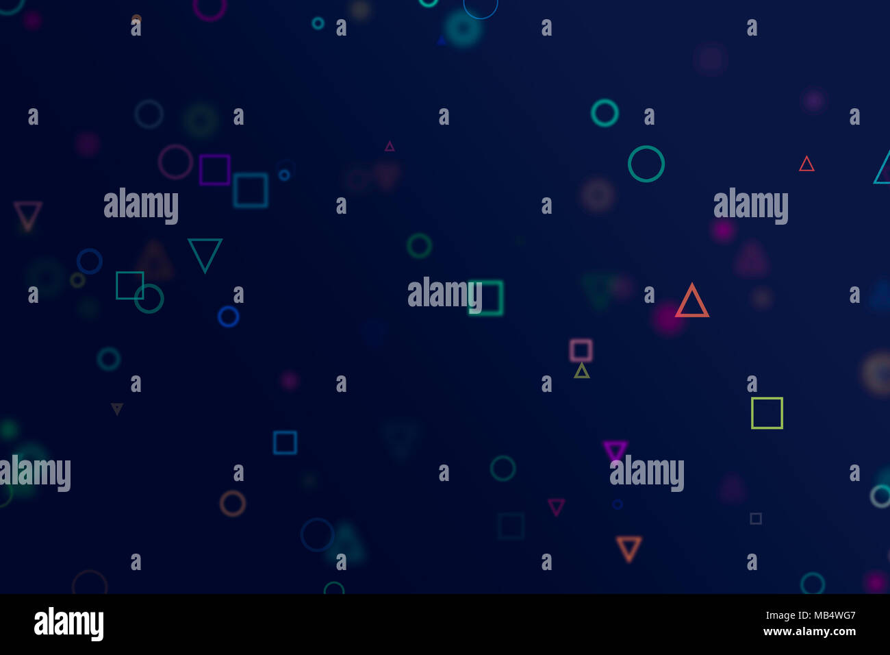 Random circle, square & rectangle shape, digital generative art for web ...