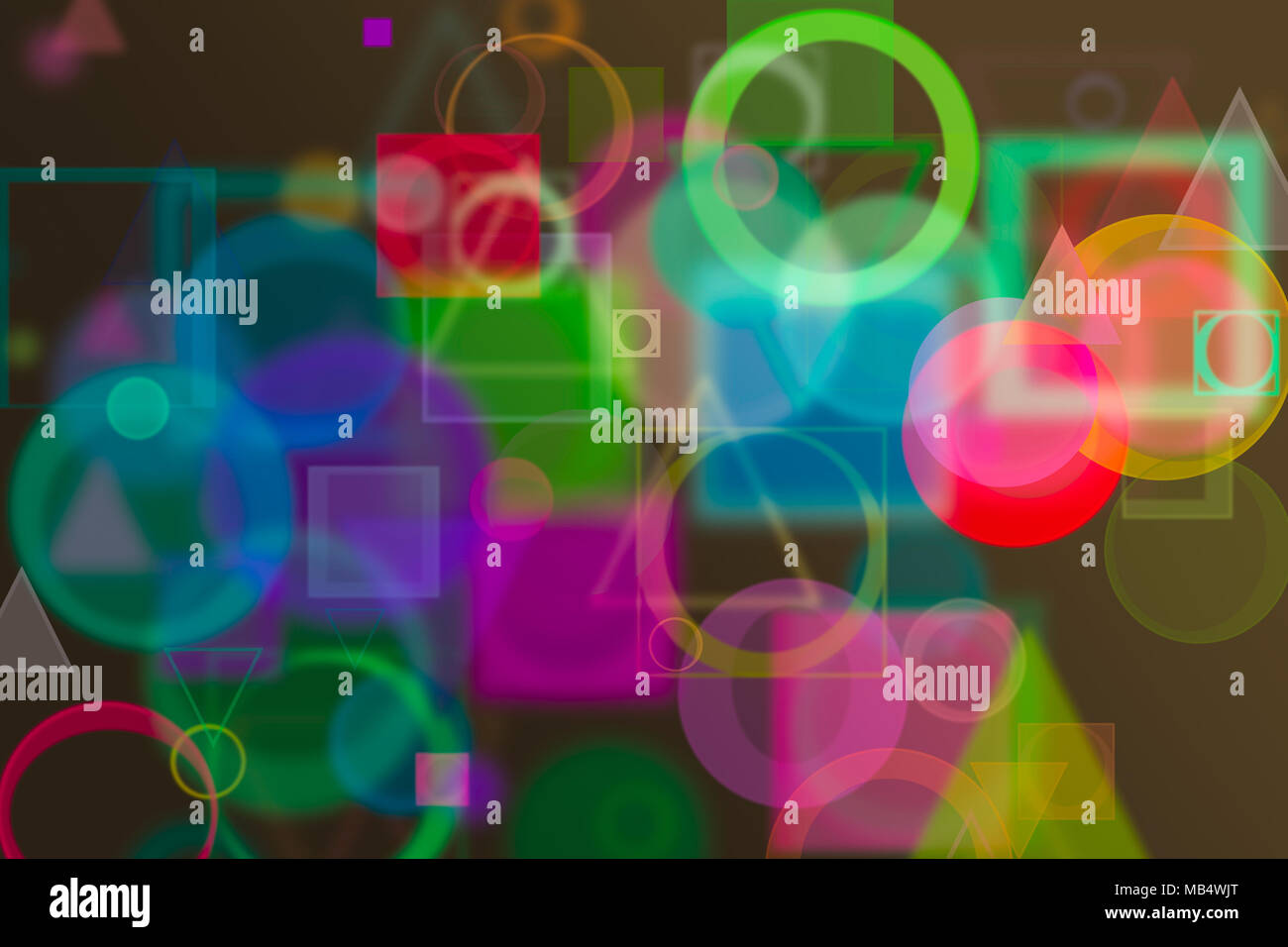 Random Circle Square And Rectangle Shape Digital Generative Art For Web Page Graphic Design